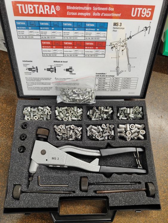 Tubtara Blindnietsortiment UT95 mit Presszange (Gebraucht) in Zunzgen ...