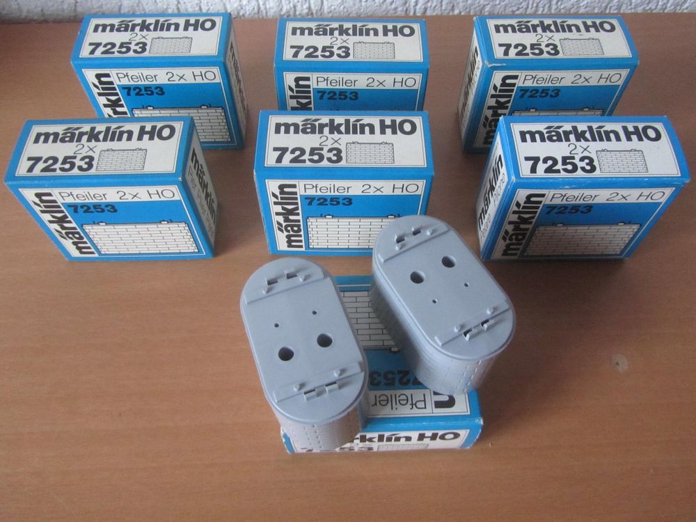 Märklin HO 7253 - 14 piliers à l'état neuf / Pfeiler 7250 (Neu (gemäss ...