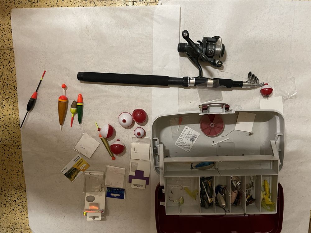 Fischer Set: Rute, Rolle, Köder, Pose, Box | Kaufen auf Ricardo