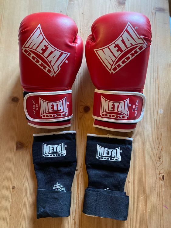 Metal Boxe 10oz Boxing gloves with under gloves (Neuf (Voir description ...