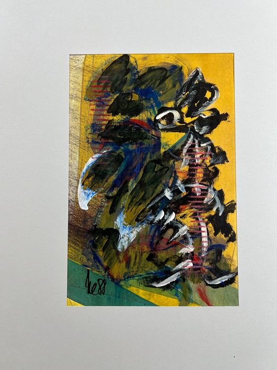 Alfons J. Keller (1924 -2003) Abstrakte Mischtechnik Gemälde (Gebraucht) in Neuhausen am ...