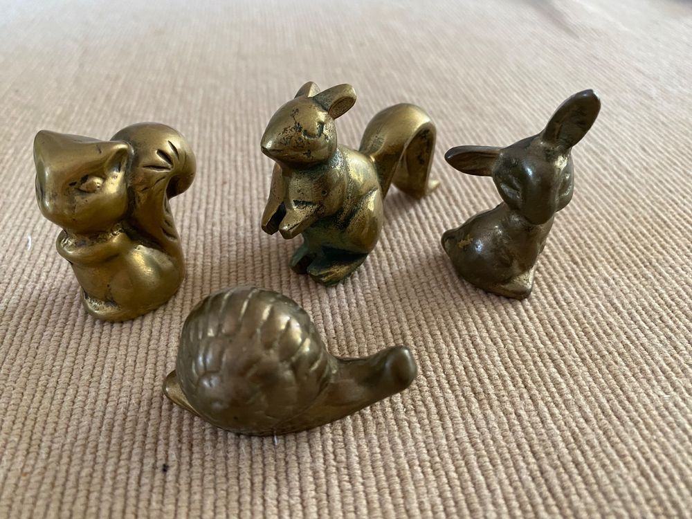 Messing Tiere klein 4 stk für Sammler (Gebraucht) in Wittwil für CHF 12 – mit Lieferung auf ...