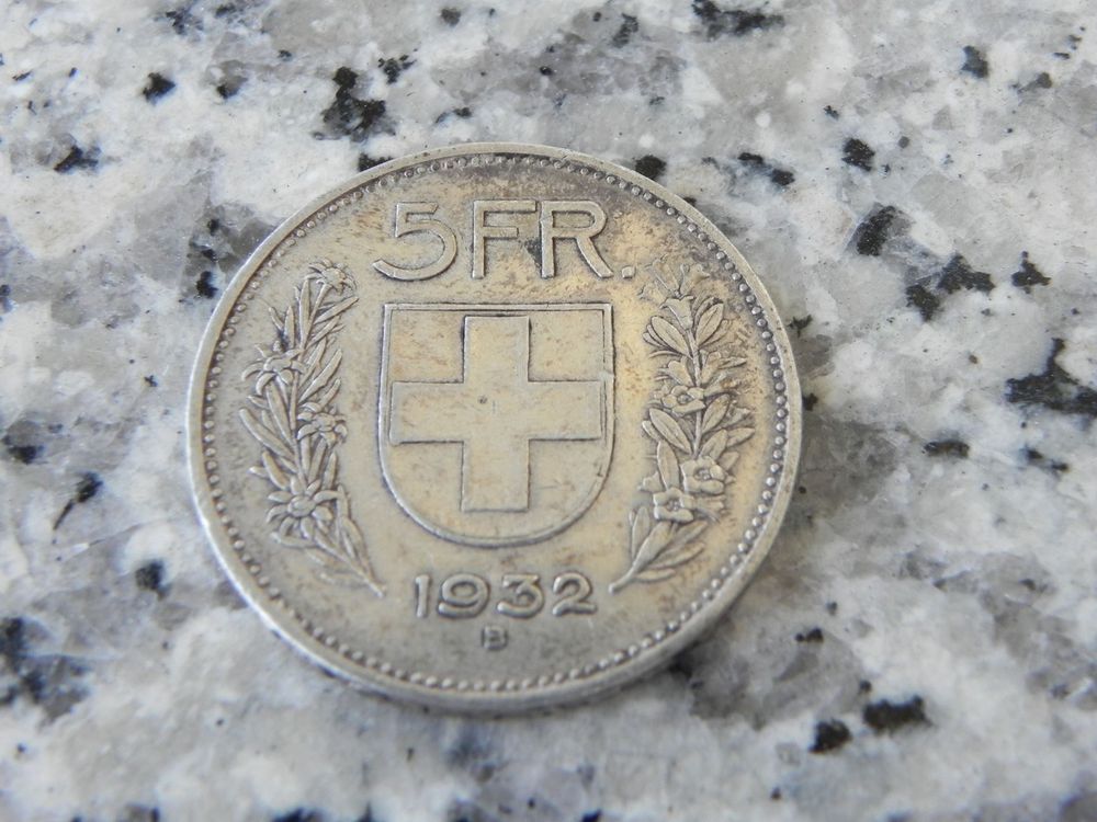 Schweizer Silber Münze 1932 CHF 5.- | Kaufen auf Ricardo