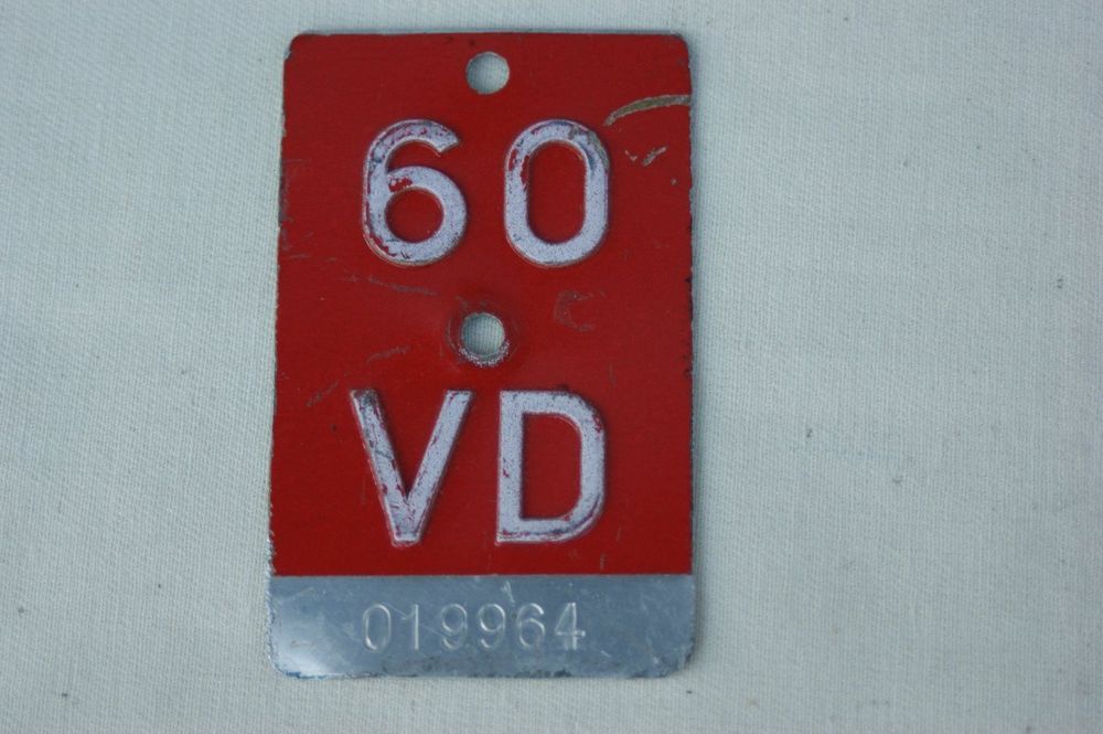 VD 60 - VELONUMMER, PLAQUE DE VELO VD 60 | Kaufen auf Ricardo