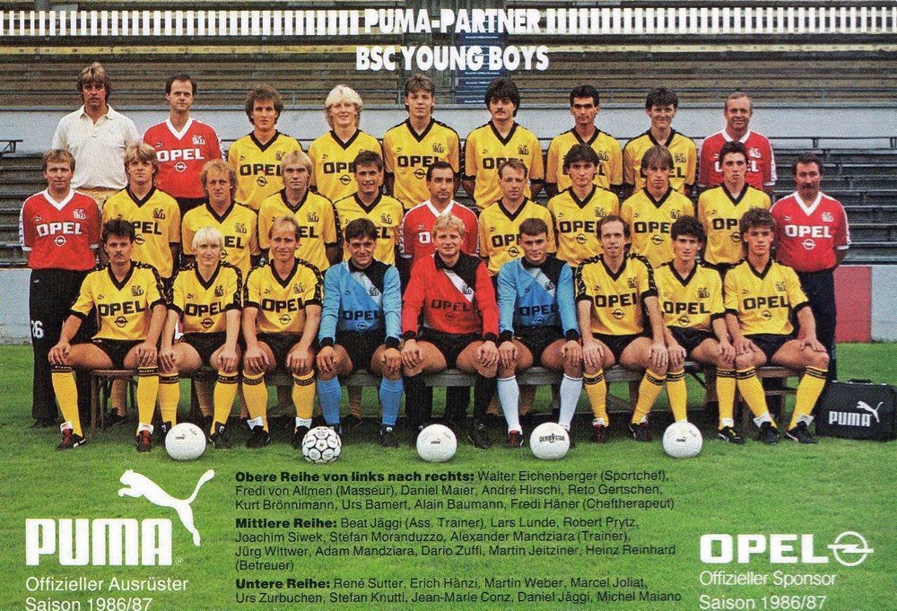 BSC YOUNG BOYS YB BERN MANNSCHAFTSKARTE | Kaufen auf Ricardo