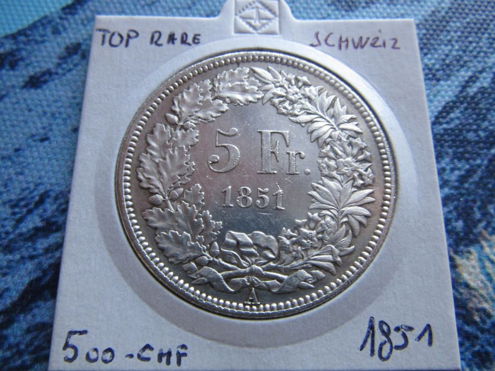 5 FRANKEN 1851 TOP SCHWEIZ AG 900 SILVER | Kaufen auf Ricardo