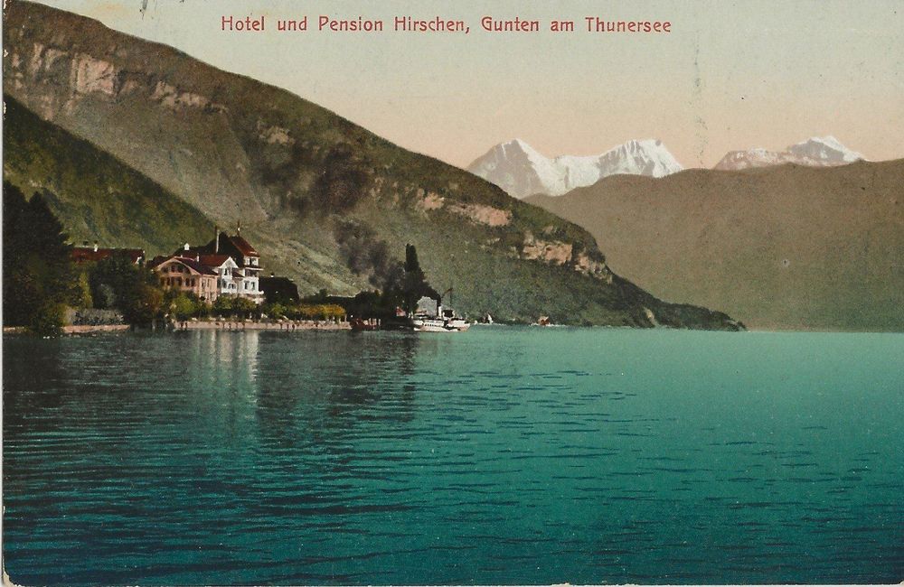 Gunten,Thunersee,Hotel Hirschen,1912 | Kaufen auf Ricardo