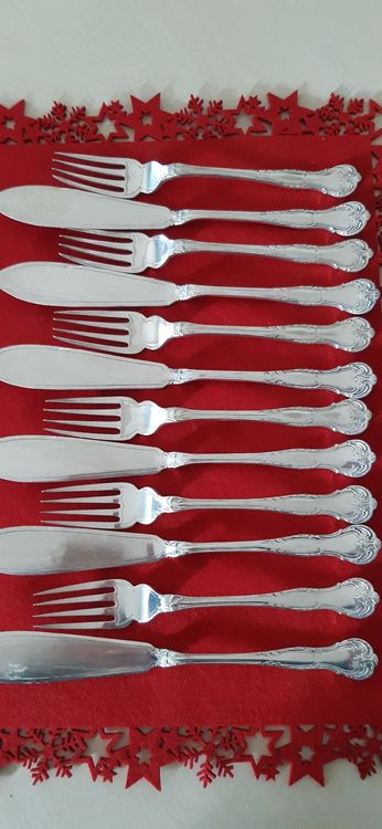 Super schöne alte Fisch Silberbesteck | Kaufen auf Ricardo