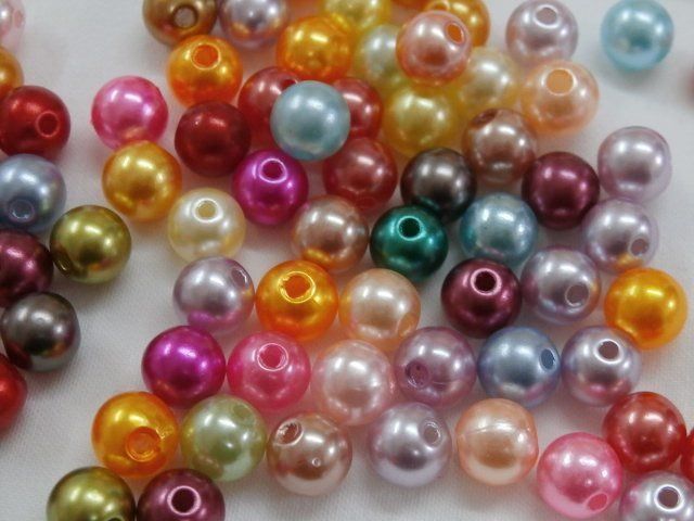 100 Acryl Perlen rund MIX | Kaufen auf Ricardo
