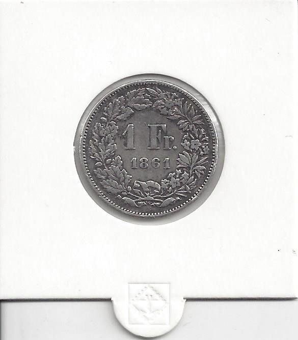 Schweizer 1 Franken-Silber-Münze 1861 | Kaufen auf Ricardo