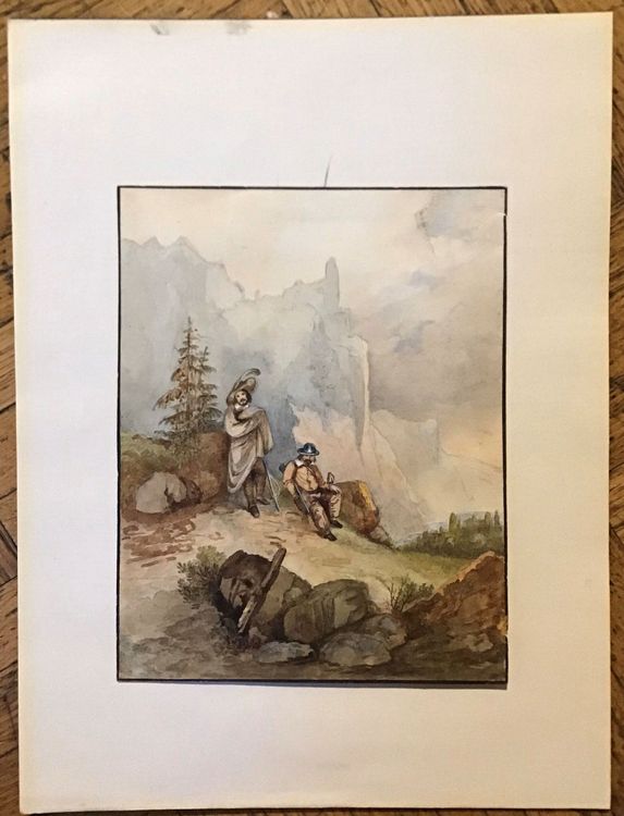 Theodor VERHAS Original Aquarell | Kaufen auf Ricardo