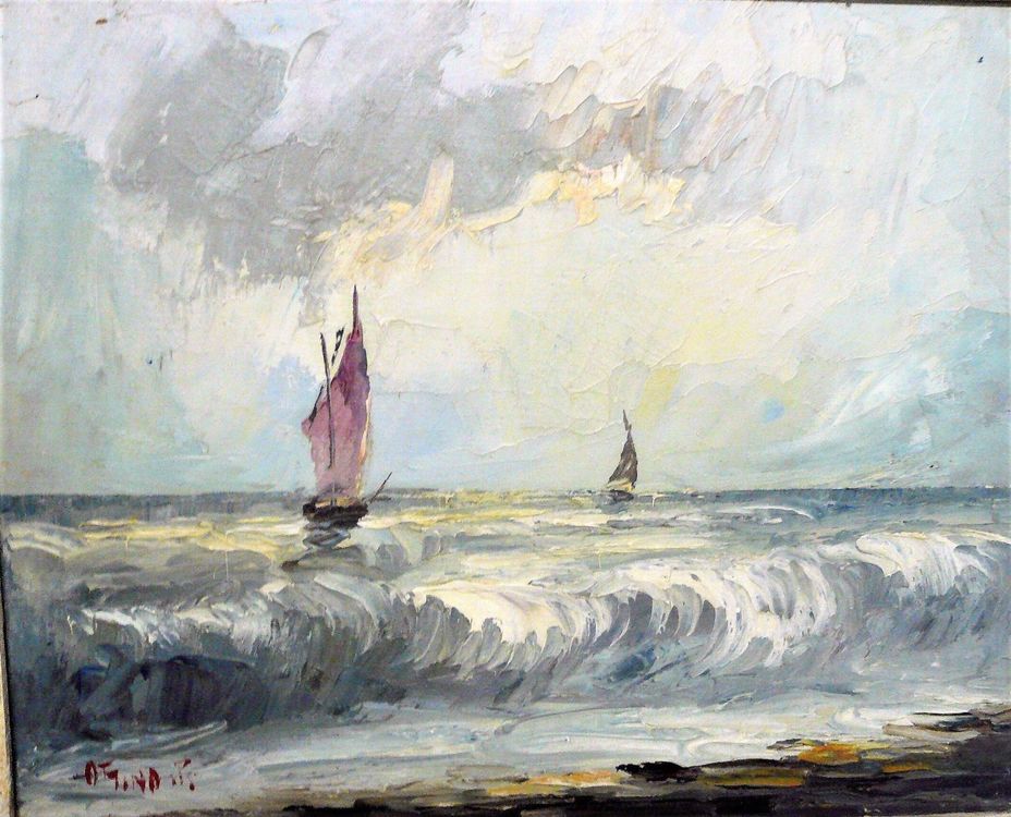 OelGemälde MEER mit SegelSCHiffen | Kaufen auf Ricardo