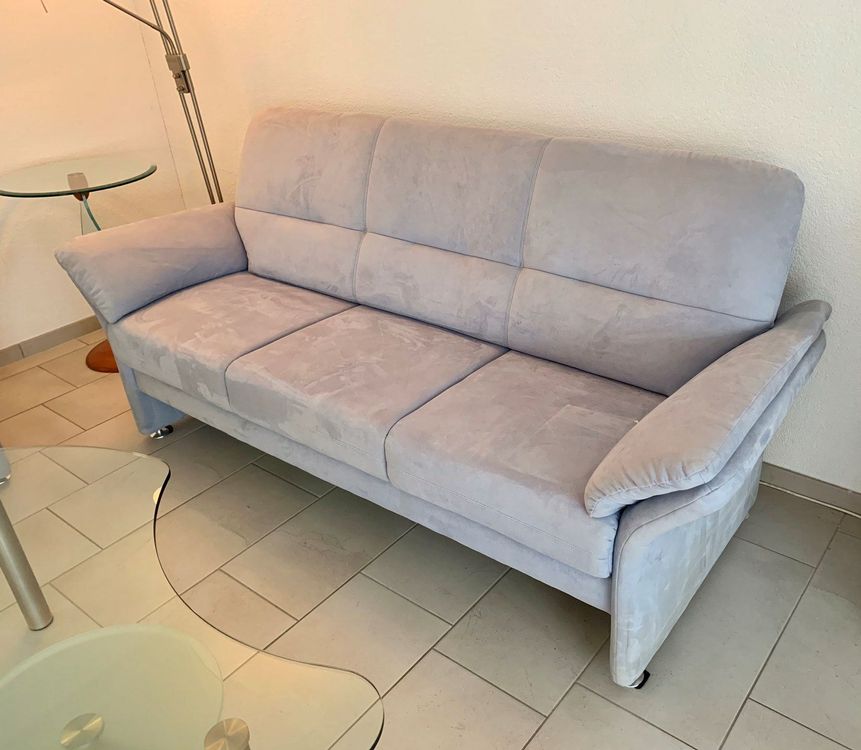 2er und 3er Sofa Alcantara hellblau | Kaufen auf Ricardo