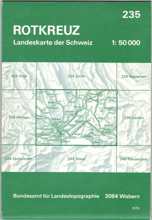 Landkarte Rotkreuz 1976 | Kaufen auf Ricardo