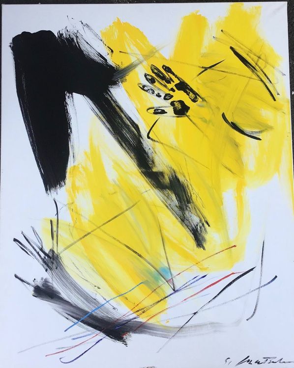 Abstrakte Gemälde unleserlich signiert | Kaufen auf Ricardo