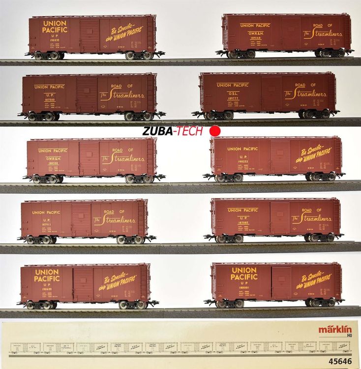 Märklin 45646 Box Car Set 10tlg UP H0 WS | Kaufen auf Ricardo