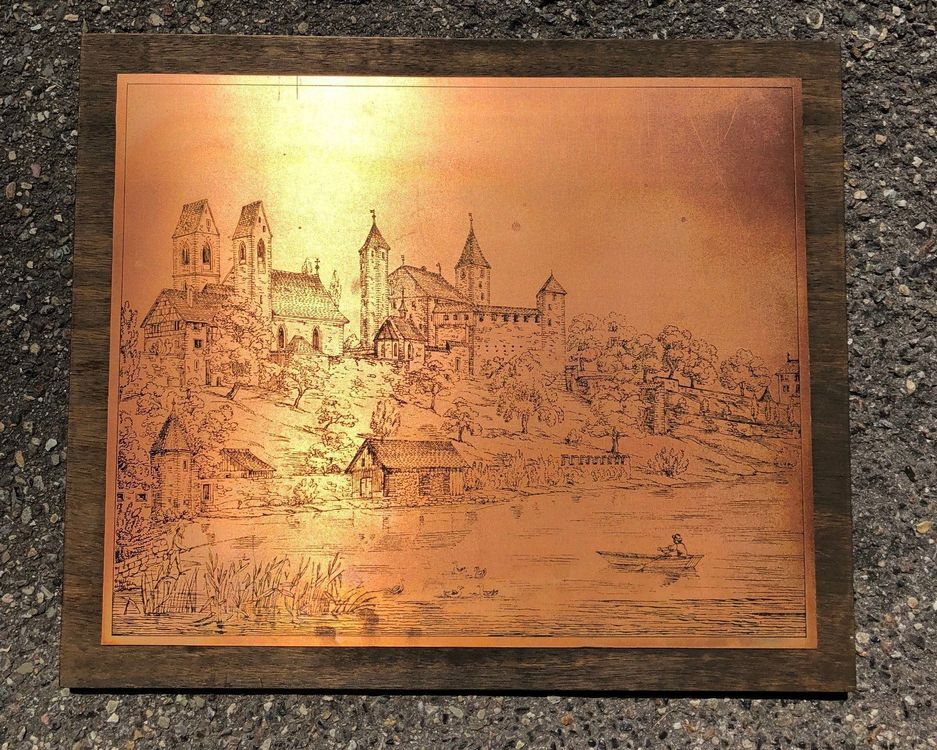Kupferstich-Platte / Schloss am See | Kaufen auf Ricardo