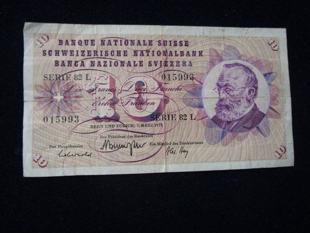 10er Banknote Serie 82 L - 7. März 1973 | Kaufen auf Ricardo