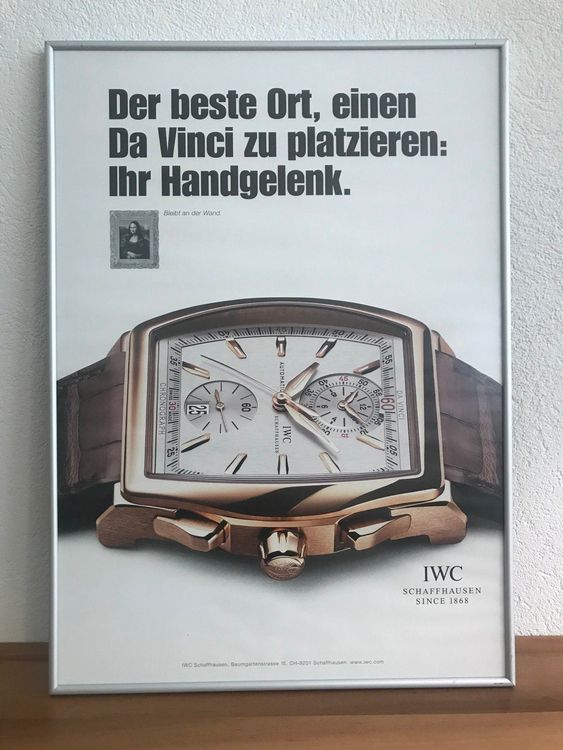 IWC Poster mit Da Vinici Chronograph | Kaufen auf Ricardo
