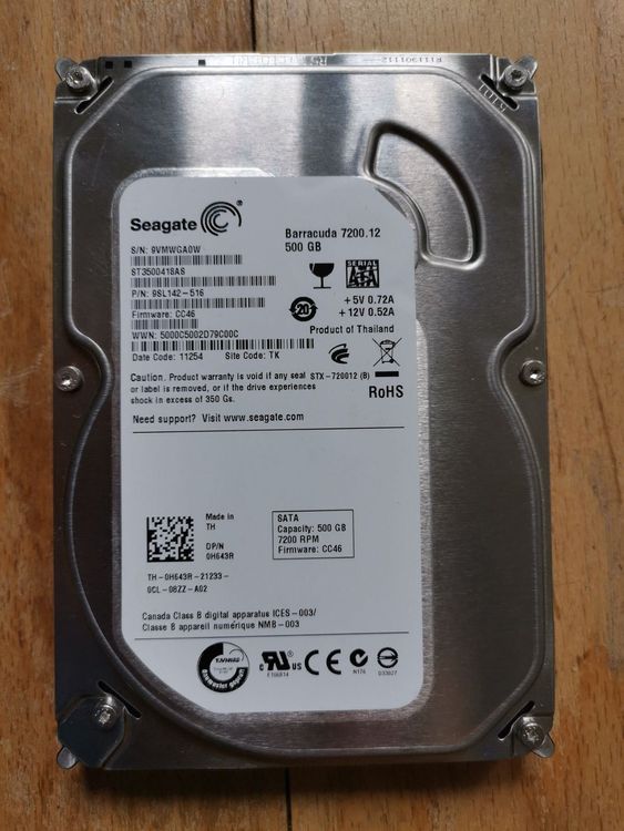 Seagate 500GB HDD 3.5'' | Kaufen auf Ricardo