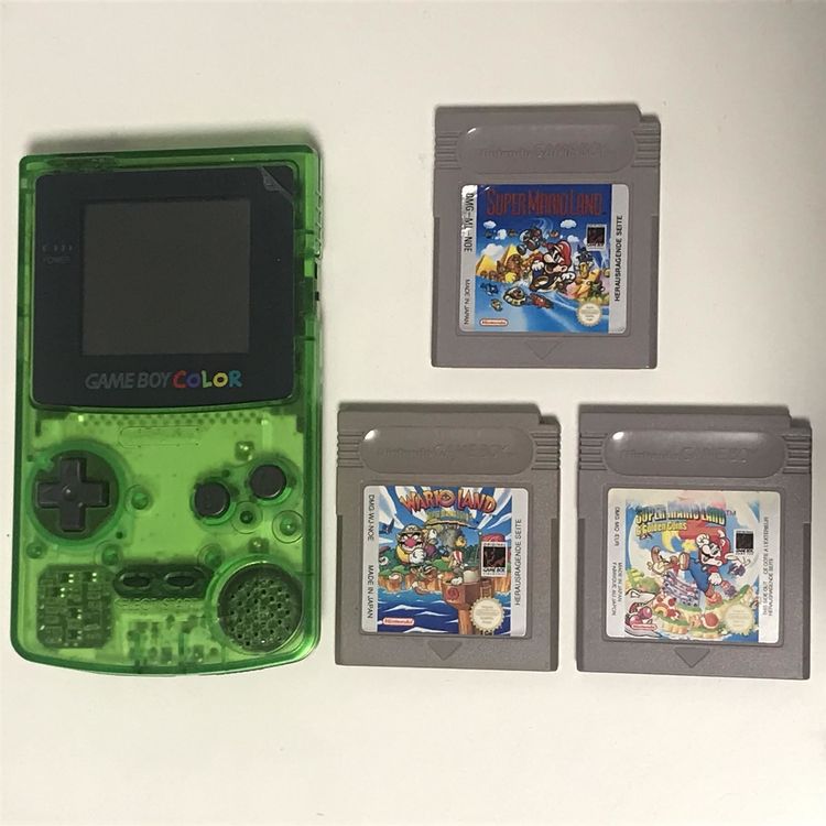 Gameboy Color Grün + 3 x Super Mario | Kaufen auf Ricardo