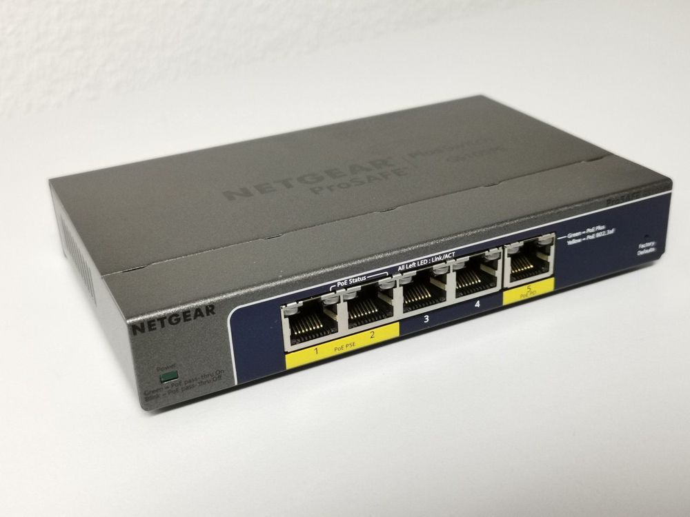 NETGEAR ProSAFE GS105PE 5Port PoE Switch | Kaufen auf Ricardo