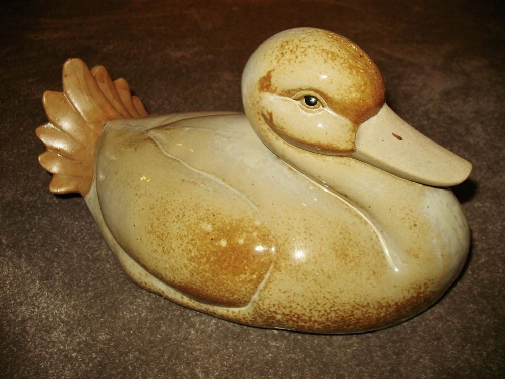 Grosse Deko Keramik Ente Ton Figur | Kaufen auf Ricardo