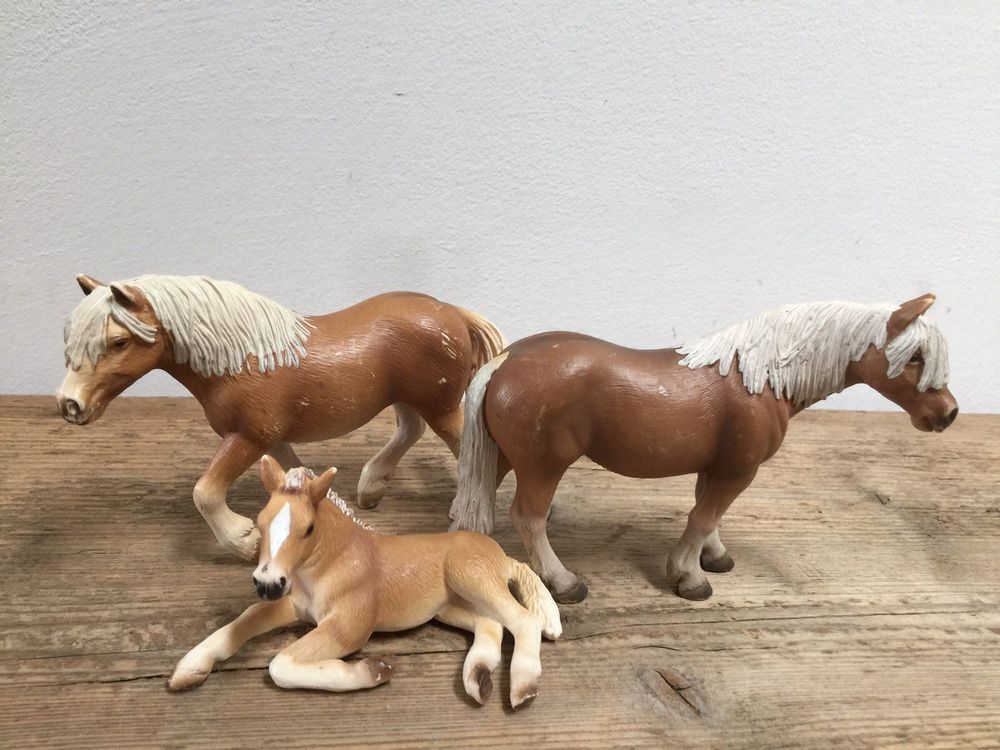 Schleich Haflinger Stute Hengst Fohlen | Kaufen auf Ricardo