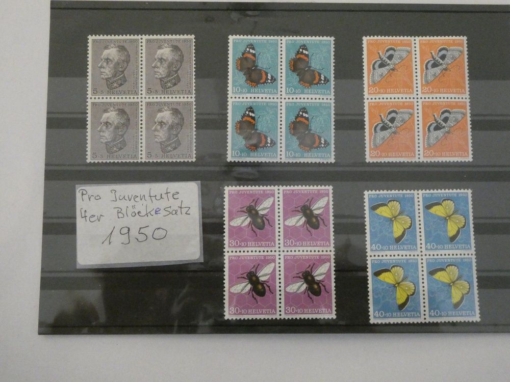 Pro Juventute 4er Blöcke 1950 Postfrisch | Kaufen auf Ricardo