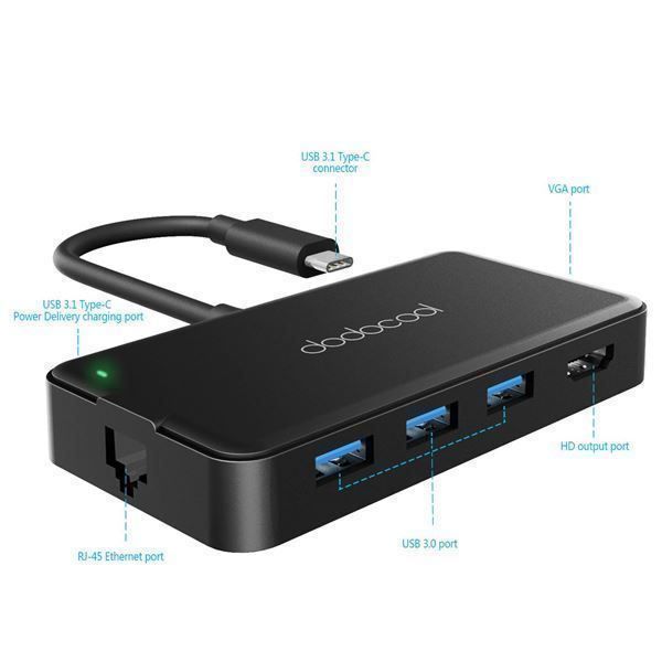 Netzwerk Hub, 1Gbps, USB3.1 Typ-C, 3xUSB | Kaufen auf Ricardo