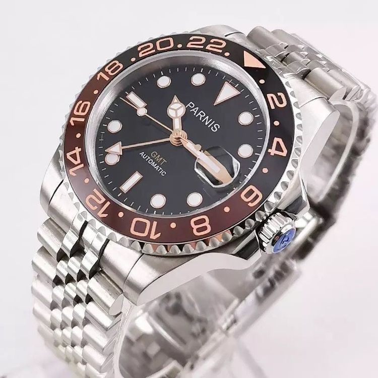 PARNIS GMT Automatik Uhr sw-rt old Style | Kaufen auf Ricardo