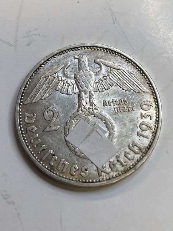 2 Deutsche Reichsmark Silber 1939 | Kaufen auf Ricardo