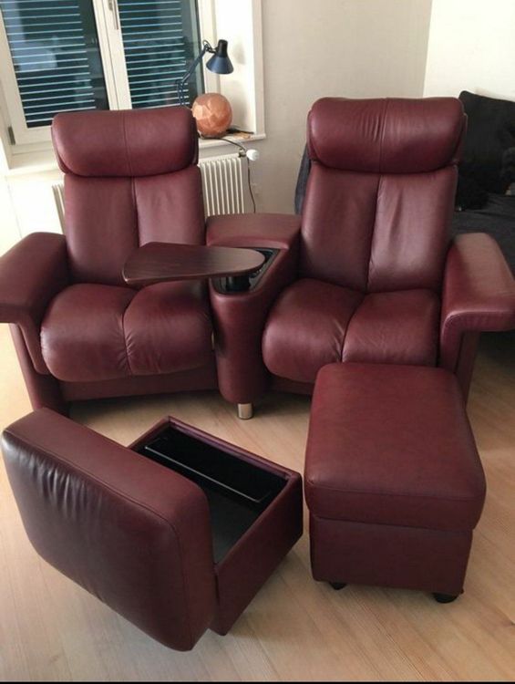 Stressless Kinosessel Leder mit 2 Hocker | Kaufen auf Ricardo