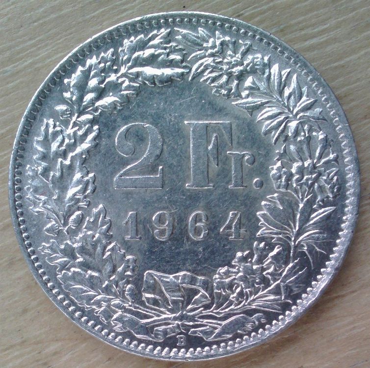 2 Franken Silber Münze 1964 | Kaufen auf Ricardo
