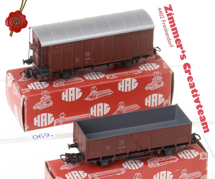 2 HAG Güterwagen Ref. 330 + 300, H0, GS, | Kaufen auf Ricardo