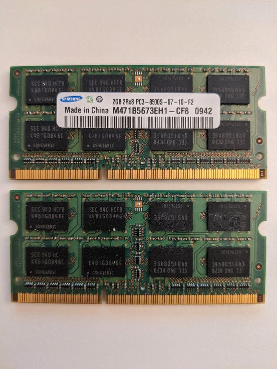 DDR3 1066 MHz SODIMM 2x2GB | Kaufen auf Ricardo