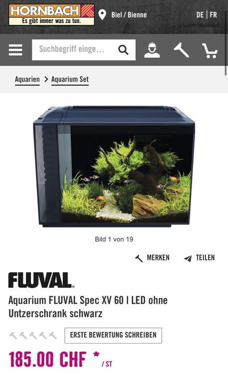 Aquarium FLUVAL Spec XV 60 l LED | Kaufen auf Ricardo