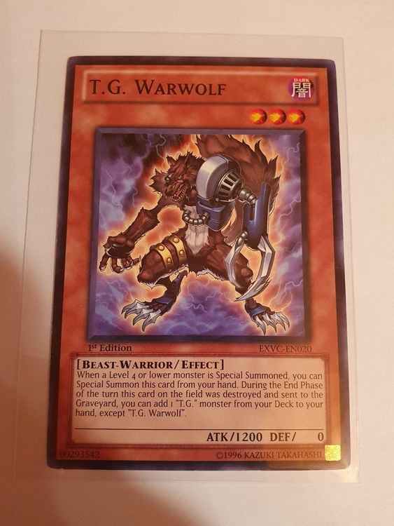 Yugioh T.G. Warwolf first Edition Card | Kaufen auf Ricardo