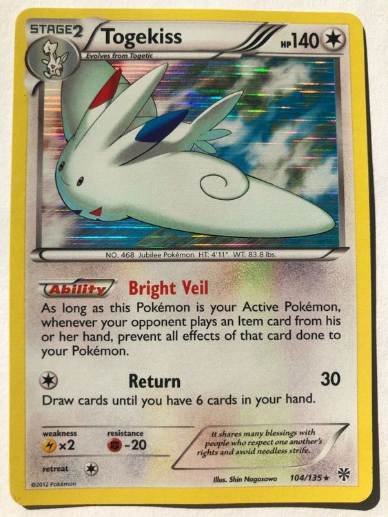Togekiss - Holo - TCG Pokemon | Kaufen auf Ricardo