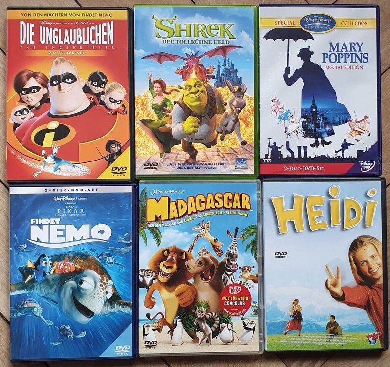 Mary Poppins, Heidi, Unglaublichen, Nemo | Kaufen auf Ricardo