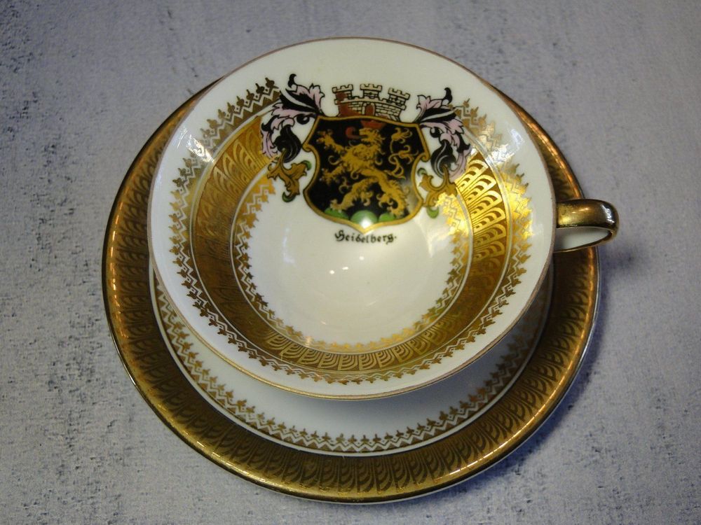 Rar PMR Royal Bavaria Porzellan Tasse 22 K Gold Gemalt | Kaufen auf Ricardo