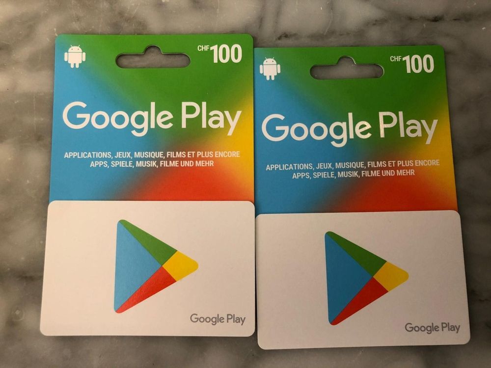 Google Play 100.- Geschenkkarte | Kaufen auf Ricardo