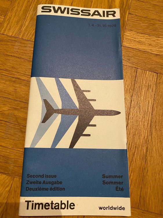 Swissair Timetable Swissair Flugplan | Kaufen auf Ricardo