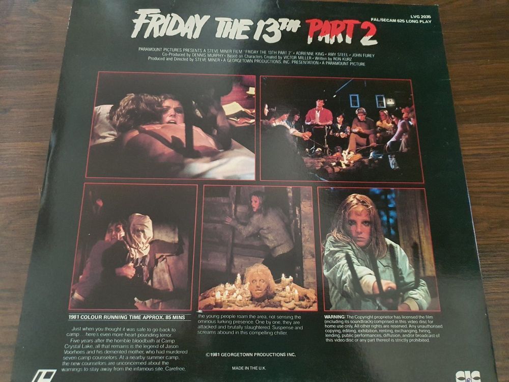 Laserdisc Friday the 13th Part2 | Kaufen auf Ricardo