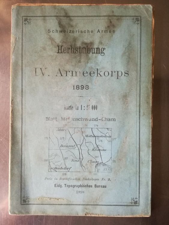Landkarte IV. Armeekorps 1898 | Kaufen auf Ricardo