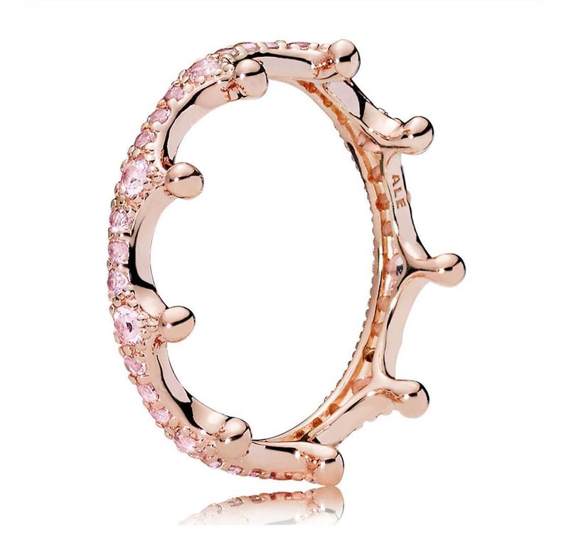 Pandora funkelnder Ring Krone rosé | Kaufen auf Ricardo