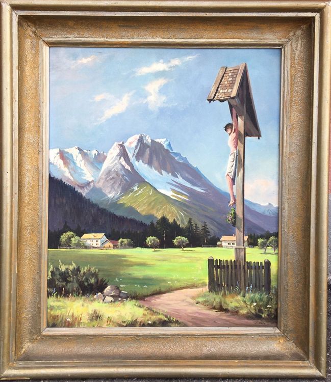 Landschafts Gemälde von J. Volz | Acheter sur Ricardo