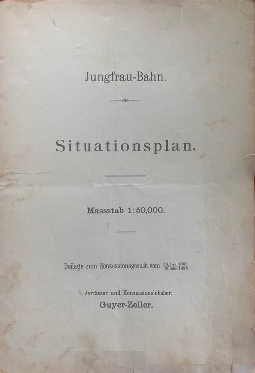 Situationsplan Strecke der Jungfraubahn | Kaufen auf Ricardo