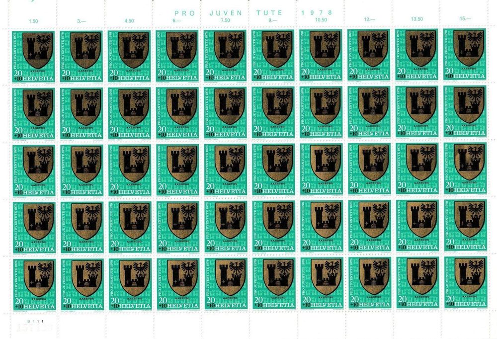 PRO JUVENTUTE 50er-Bogen 1978 - AARBURG | Kaufen auf Ricardo