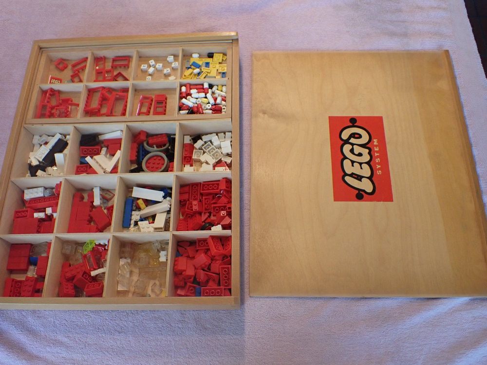 schöne alte LEGO Sortierkiste aus Holz | Acheter sur Ricardo
